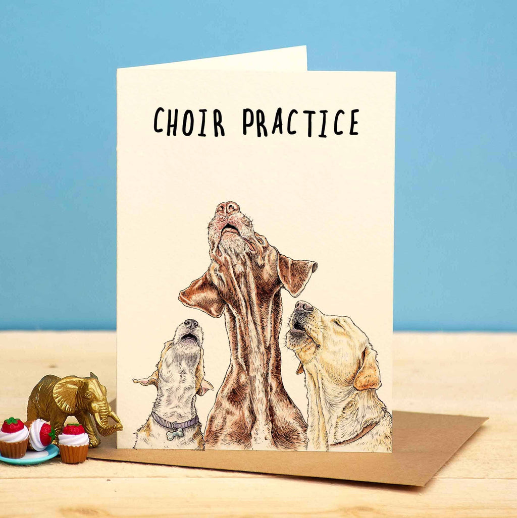 Choir Practice Card - Dog Card - Everyday Card – Crowberry Wood 2024 LTD