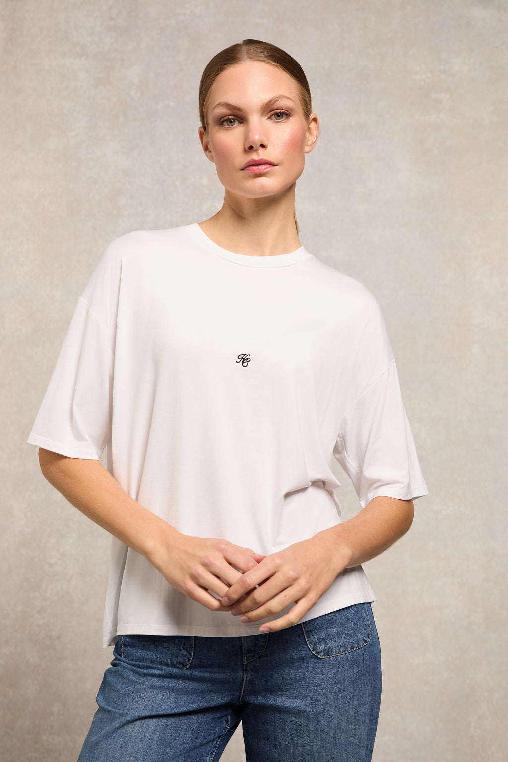 Oversized Monogram Tee White – Crowberry Wood 2024 LTD