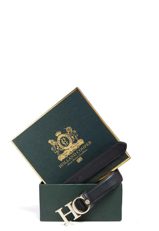 Atelier Slim Logo Belt in Black – Crowberry Wood 2024 LTD