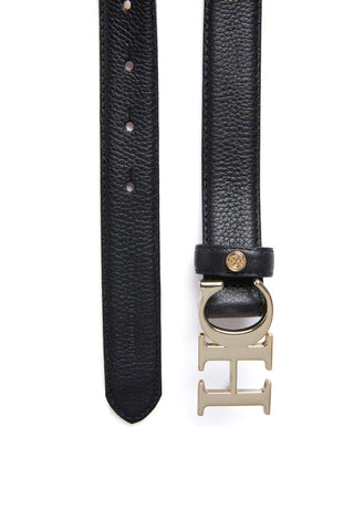 Atelier Slim Logo Belt in Black – Crowberry Wood 2024 LTD