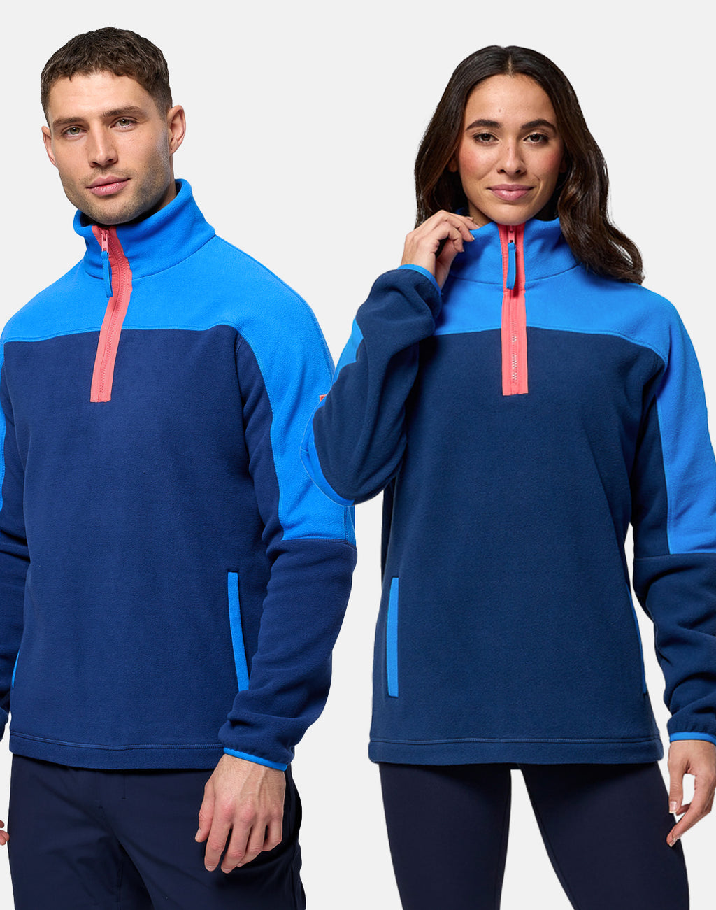 Half Zip Polar Fleece (unisex) Petrol Blue – Crowberry Wood 2024 LTD