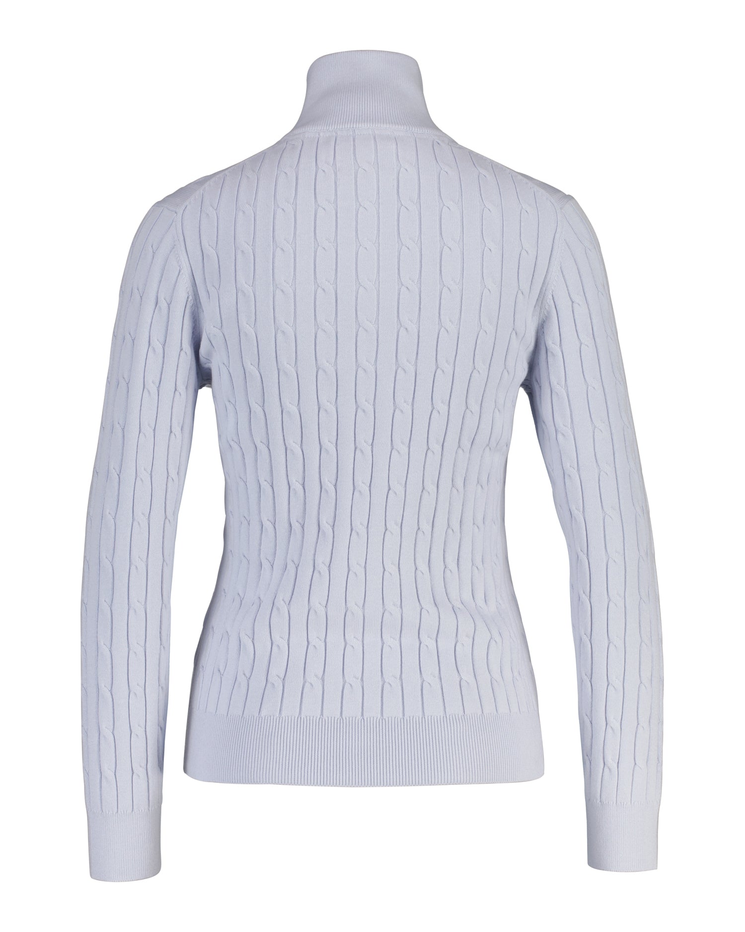 STRETCH COTTON CABLE HALF-ZIP LIGHT BLUE – Crowberry Wood 2024 LTD